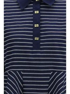 GANNI Striped Polo Shirt