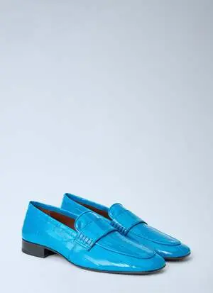 Dries Van Noten Croc-embossed Leather Loafers