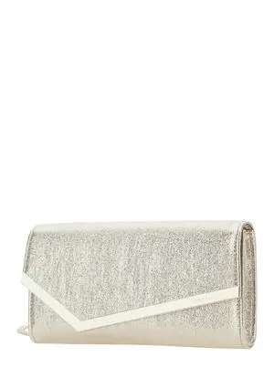 JIMMY CHOO Emmie' Metallic Colored Pouch With Chain Shoulder Strap In Leather Blend For - Multicolor