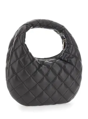 Saint Laurent Icarino' Handbag With Cassandre Plate On Front And Quilted Design In Leather - Gray