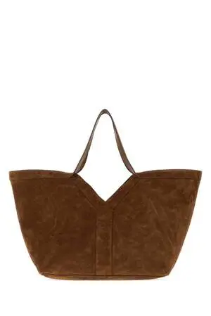 Saint Laurent Brown Suede Y Shopping Bag - Multicolor