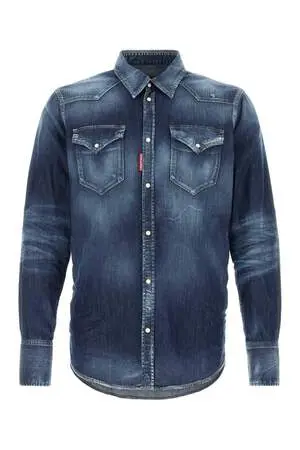 Dsquared2 Stretch Denim Shirt - Blue