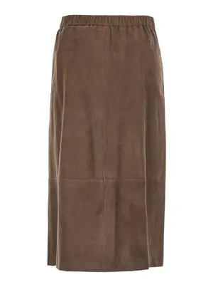 Max Mara Suede Midi Skirt - Multicolor