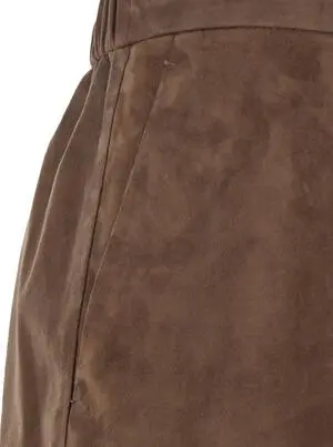 Max Mara Suede Midi Skirt - Multicolor