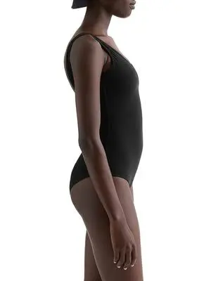 JIL SANDER Logo Printed One-piece Swimsuit