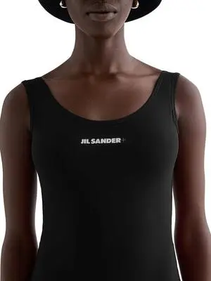 JIL SANDER Logo Printed One-piece Swimsuit