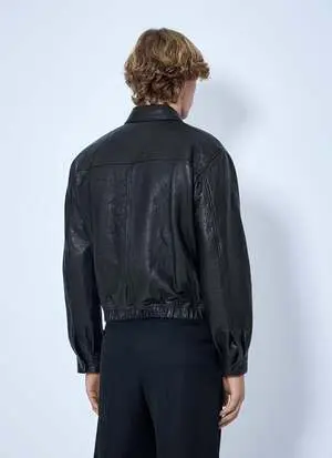 Saint Laurent Zip-front Leather Jacket
