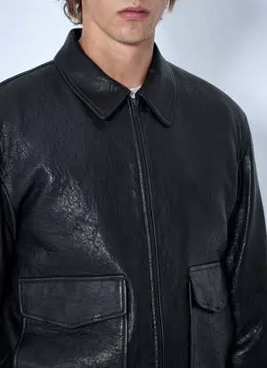 Saint Laurent Zip-front Leather Jacket