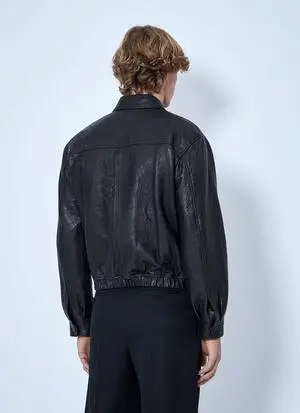Saint Laurent Zip-front Leather Jacket
