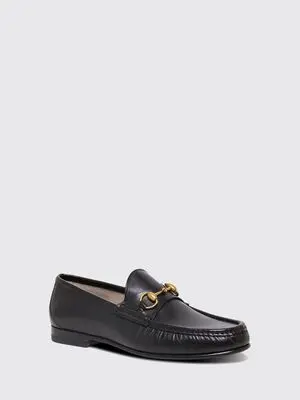 Gucci Calfskin Penny Loafers With Horsebit Detail And A Round Toe - Black
