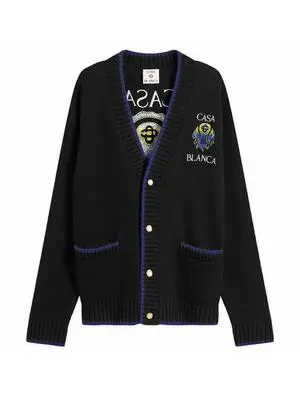 Casablanca Flaming Tennis Ball Cardigan - Black