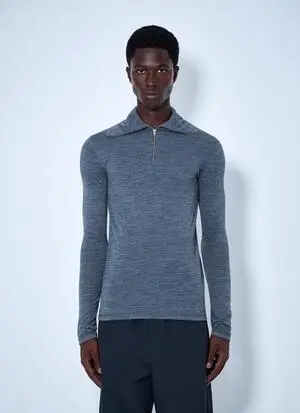 JIL SANDER Half-zip Long Sleeve Top - Gray