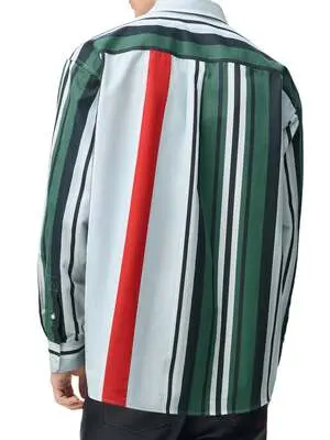 Loewe Mid-weight Striped Cotton Twill Shirt