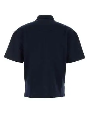 Saint Laurent Navy Piquet Polo Shirt