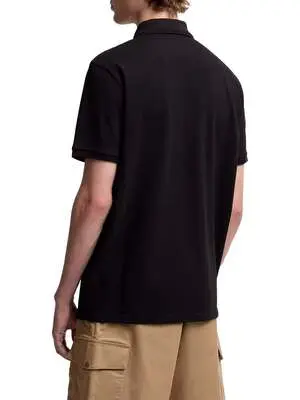 Moncler Cotton Piquet Polo Shirt With Logo Patch