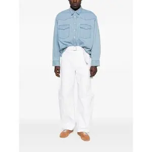 LEMAIRE Grey Denim Cropped Jeans