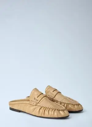 Saint Laurent Le Loafers Mules - Cream