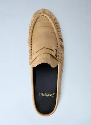 Saint Laurent Le Loafers Mules - Cream