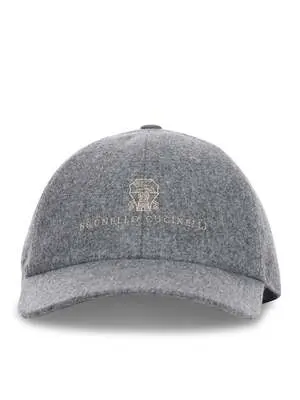 Brunello Cucinelli Flannel Baseball Hat - Gray