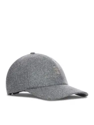 Brunello Cucinelli Flannel Baseball Cap - Gray