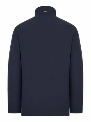 Herno Technical Fabric Coat With High Collar