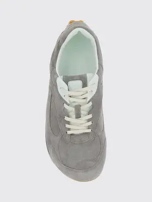 Bottega Veneta Orbit Flash Suede Calfskin Trainers - Gray