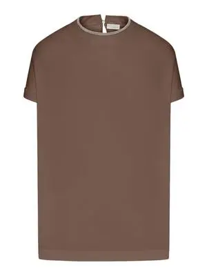 BRUNELLO CUCINELLI BRUNELLO CUCINELLI Jersey T-Shirt With Precious Faux Layering