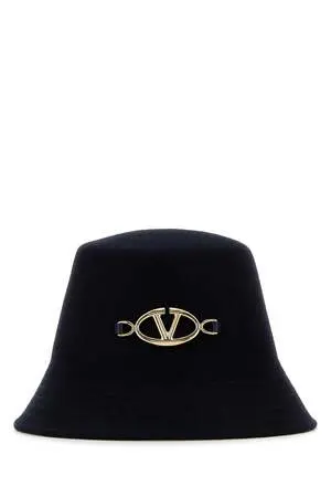 Valentino Garavani Midnight Felt Bucket Hat - Blue