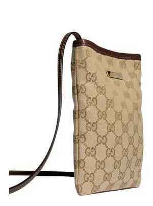 Gucci Gg Supreme Canvas And Leather Pouch - Multicolor