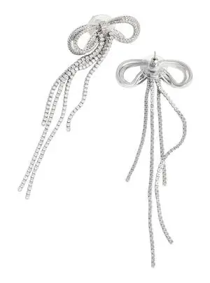 SELF-PORTRAIT Bow Crystal Drop Earrings - Multicolor