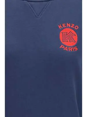 Kenzo Emblem Embroidered Cotton Sweatshirt