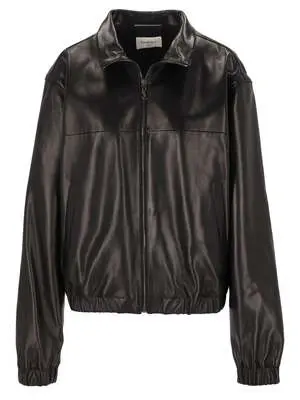 Saint Laurent Cassandre Lambskin Jacket - Black