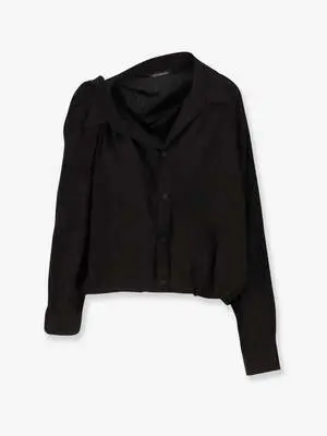 Balenciaga One Shoulder Lyocell Shirt - Multicolor