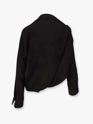 Balenciaga One Shoulder Lyocell Shirt