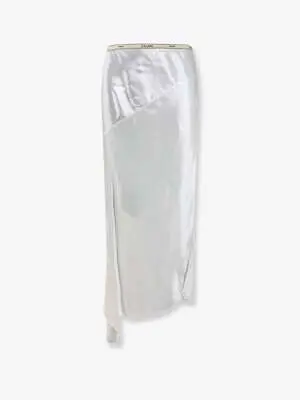 Celine Celine Women Viscose Satin Midi Skirt Multicolor