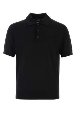 Dsquared2 Wool Polo Shirt - Black