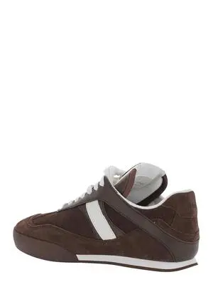 Chloé Brown Low Top Sneakers With Logo Patch On The Tongue In Suede For - Multicolor