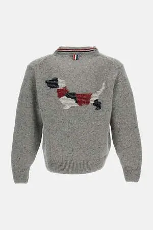 Thom Browne Cardigan Donegal Intarsia Hector Patchwork