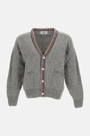 Thom Browne Donegal Intarsia Hector Patchwork Cardigan - Multicolor