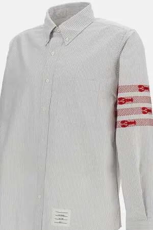 Thom Browne University Stripe 4-bar Lobster Oxford Shirt