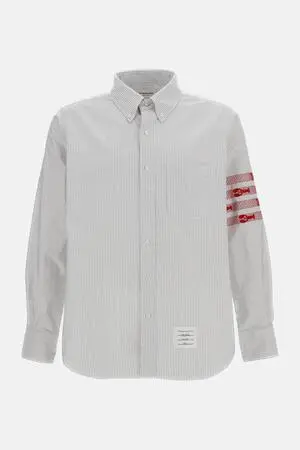 Thom Browne University Stripe 4-bar Lobster Oxford Shirt - Multicolor