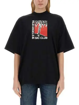 Palm Angels Ski Club Graphic T-shirt - Black