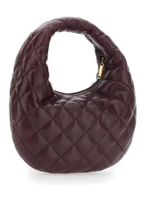 Saint Laurent Icarino' Bordeaux Handbag With Cassandre Plate On Front And Quilted Design In Leather - Multicolor