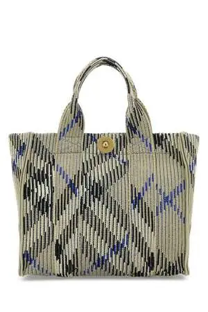 Burberry Embroidered Fabric Check Mini Handbag - Multicolor