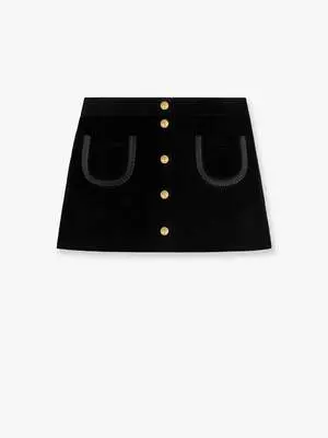 Celine Suede Miniskirt - Black