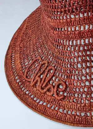 Chloé Raffia Capeline Hat - Brown