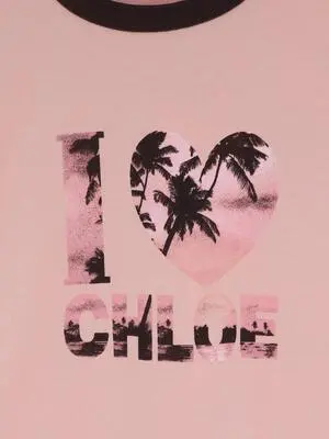 Chloé Cotton T-shirt With Print - Multicolor