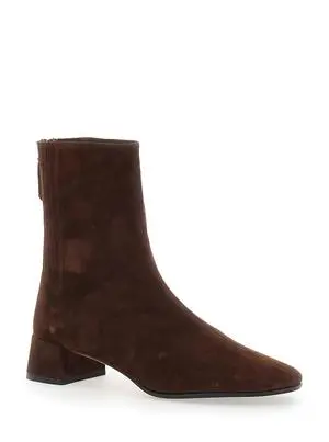 AQUAZZURA Saint Honore Suede Ankle Boots - Brown