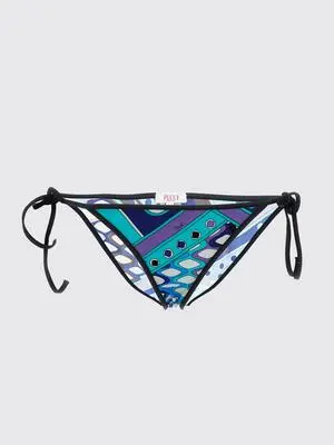Emilio Pucci Low-rise Bikini Bottoms In Nylon With Abstract Print
