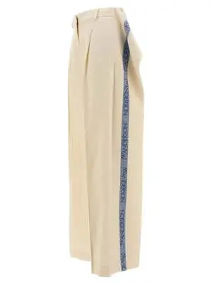 JW Anderson J.w.anderson Logo Band Panel Pants - Cream